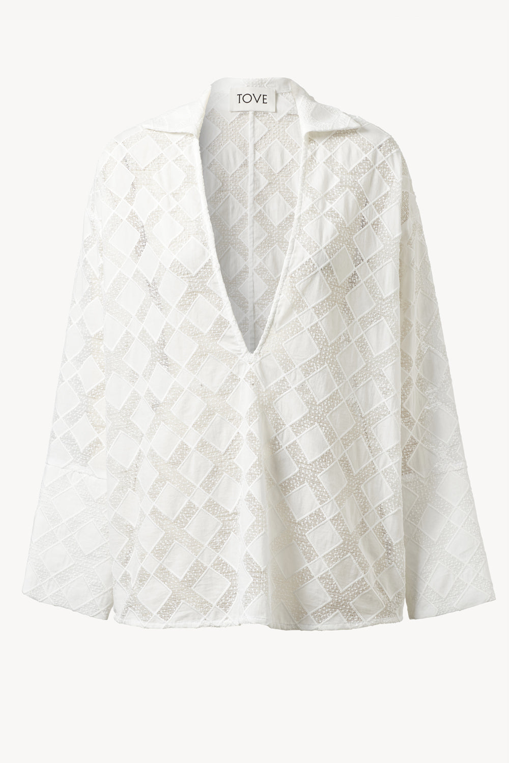Luisa Top Open-Weave White – TOVE Studio