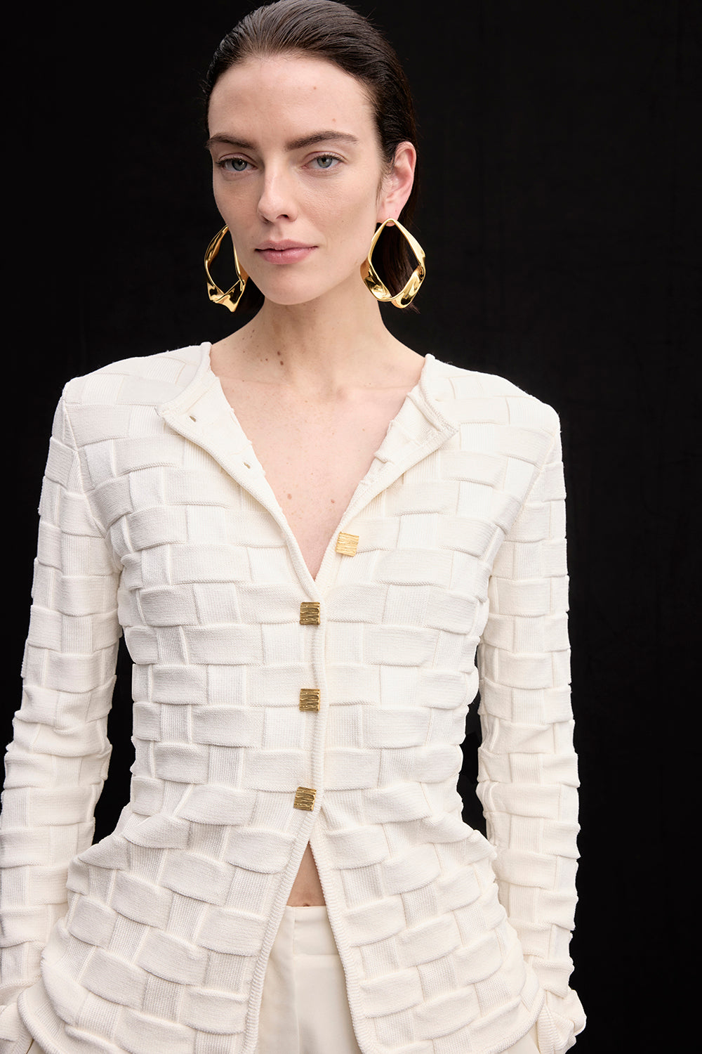 Uma Knitted Jacket White – TOVE Studio